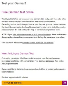 Top 10 German Language Level Test Tools Online Today