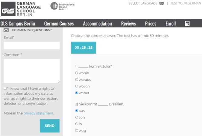 Top 10 German Language Level Test Tools Online Today