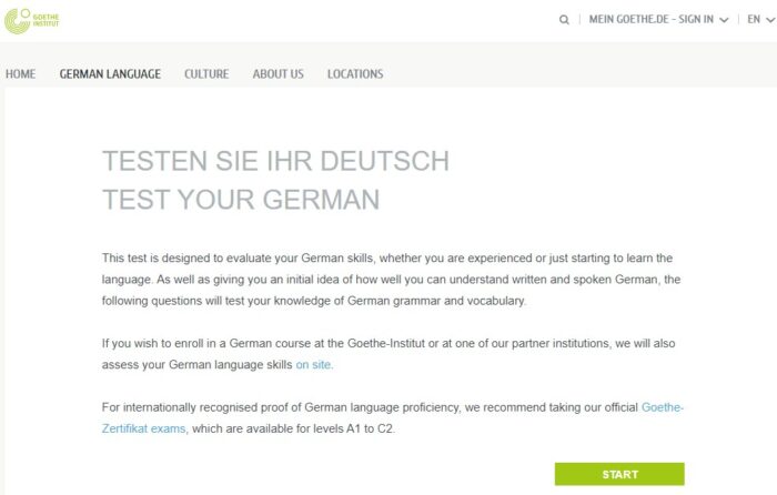 Top 10 German Language Level Test Tools Online Today
